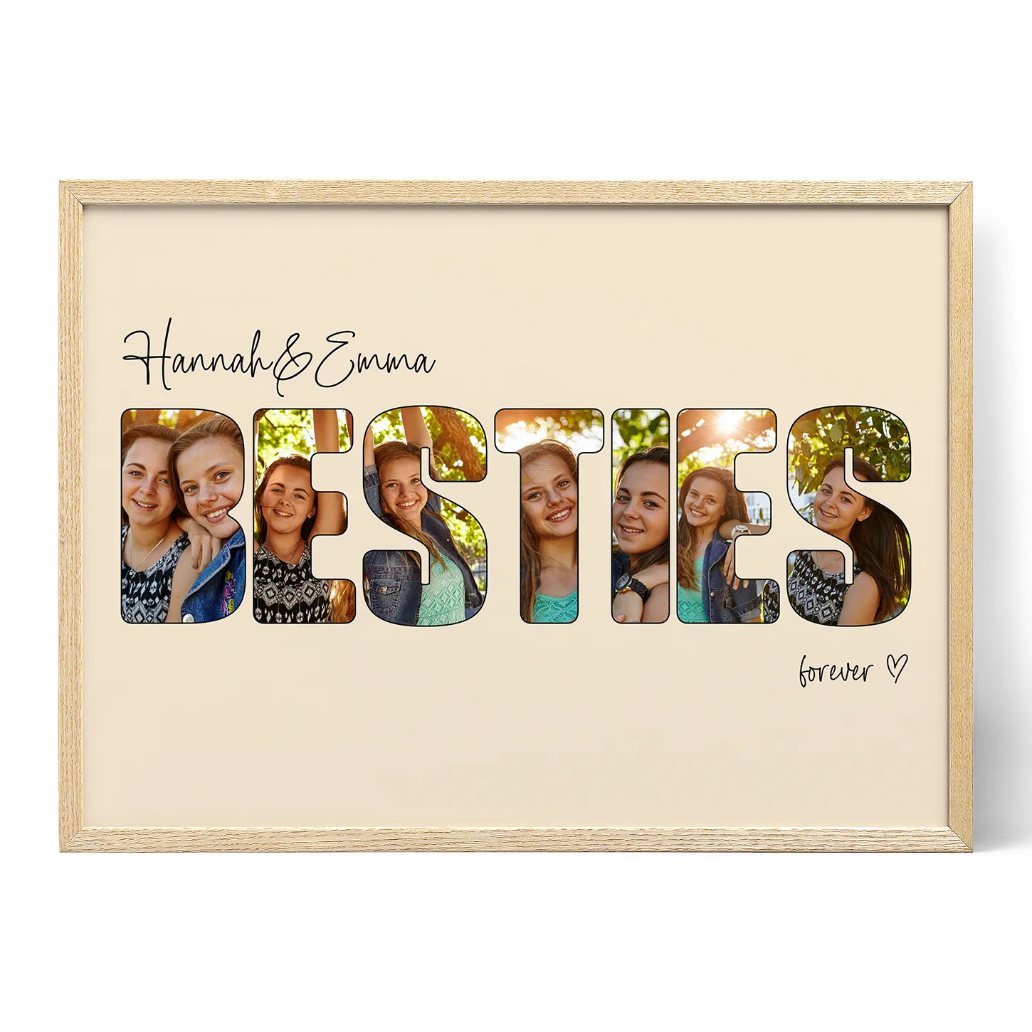 Besties - Letter Photo Collage - Positive Prints