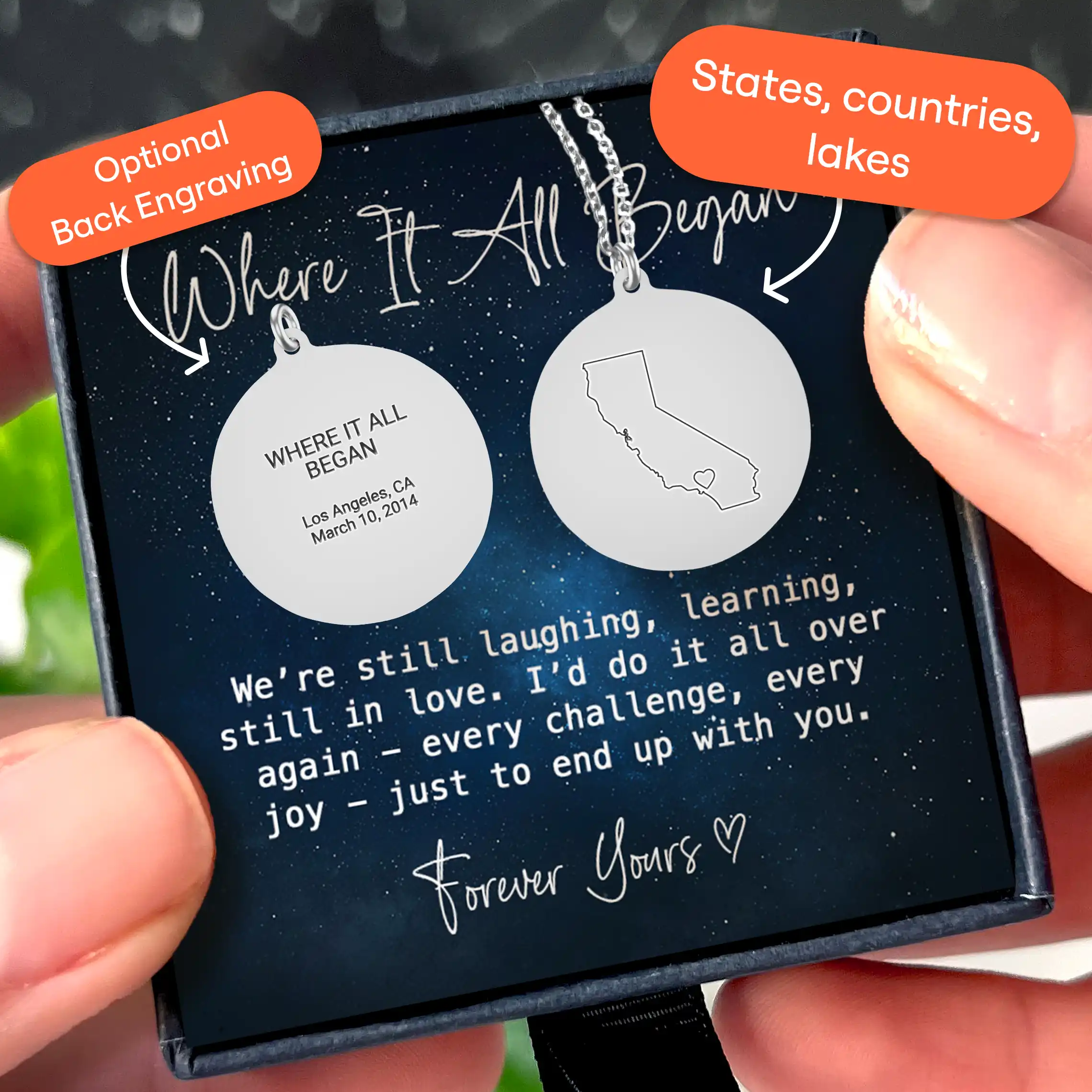 Personalized Where It All Began Jewelry - Positive Prints