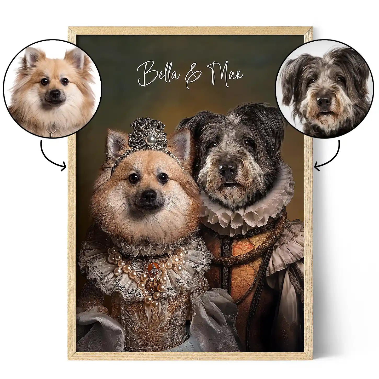 The Royal Couple - Custom Pet Portrait - Positive Prints