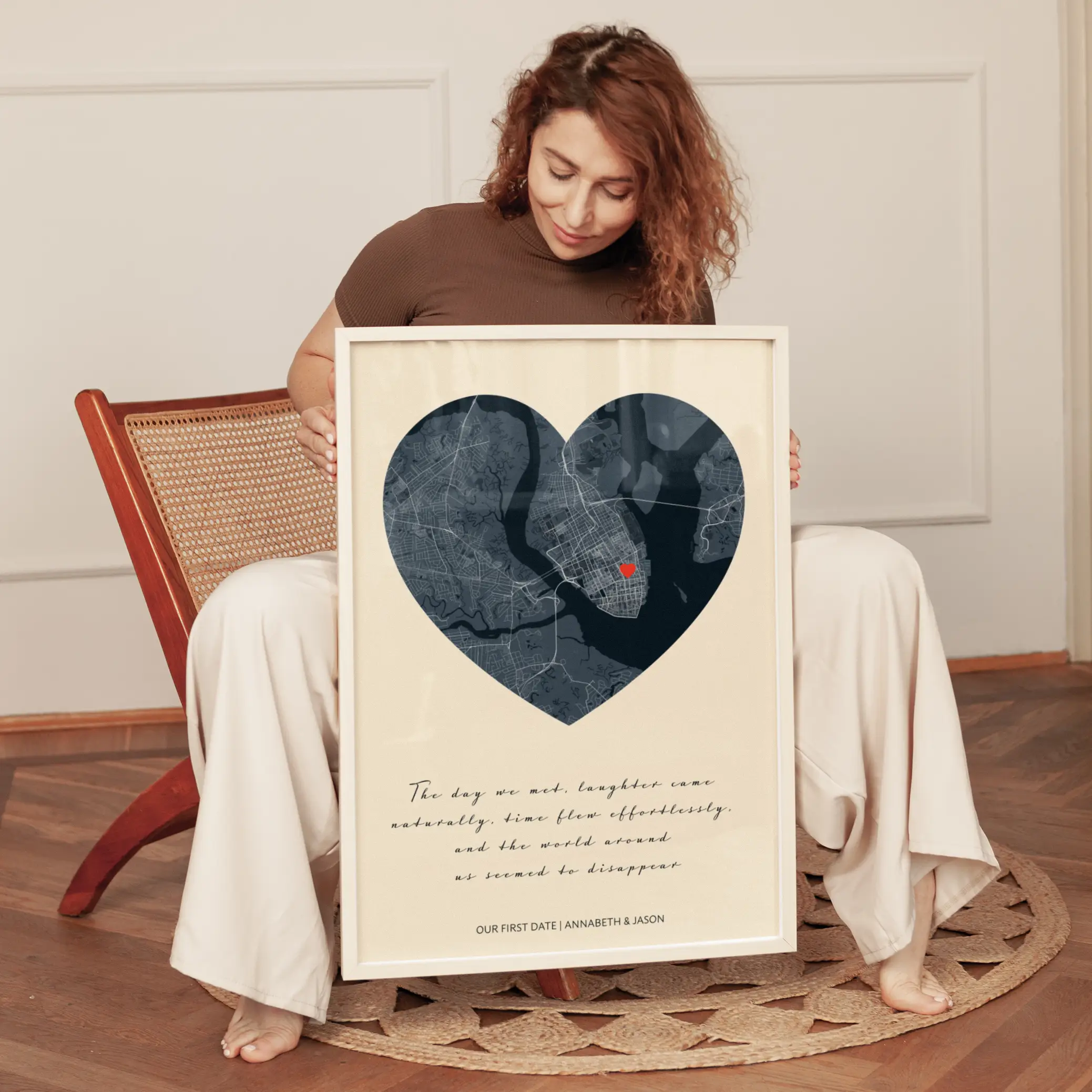 First Date Location Gift - Positive Print