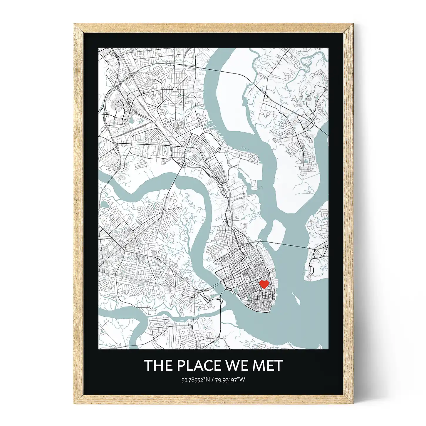 The Place We Met Map - Positive Prints