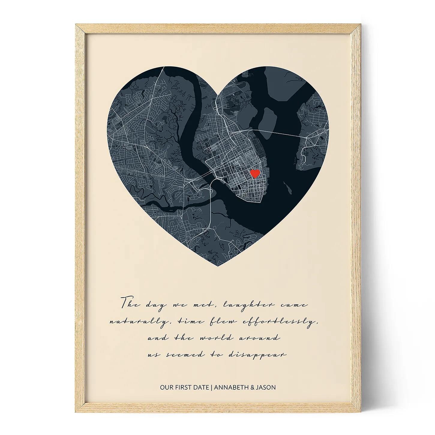 First Date Location Gift - Positive Print