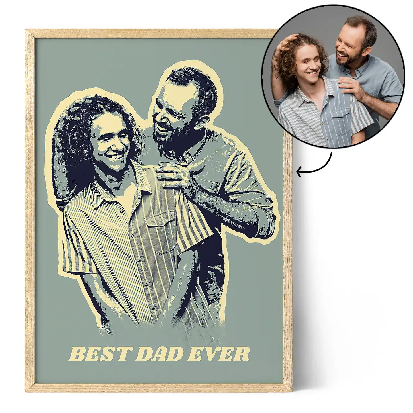 Best Dad Ever - Custom Pop Art Portrait - Positive Prints