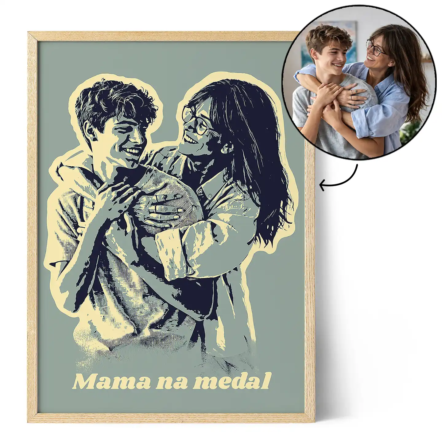 Mama i ja - portret w stylu pop-art - Positive Prints